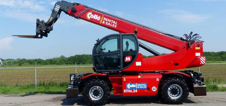 Drehbare Teleskopstapler mieten | Hubhöhe bis zu 46 m - Collé Rental ...